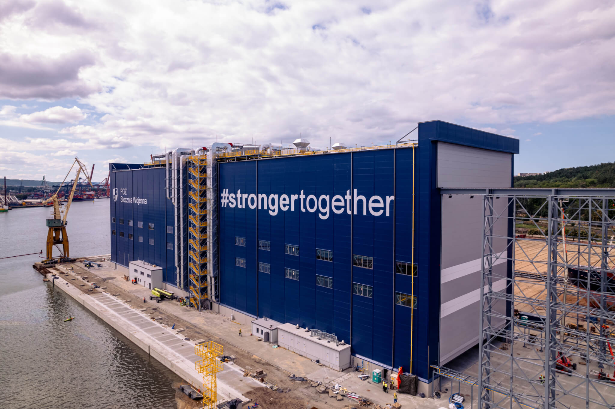The final countdown at the construction of the Hull Hall in the PGZ Stocznia Wojenna in Gdynia ...